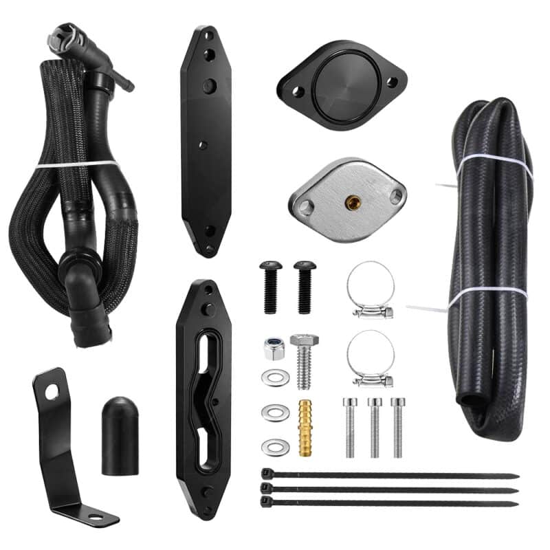 2015-2016 Ford 6.7L Powerstroke EGR Delete Kit W/Coolant Bypass Black ...