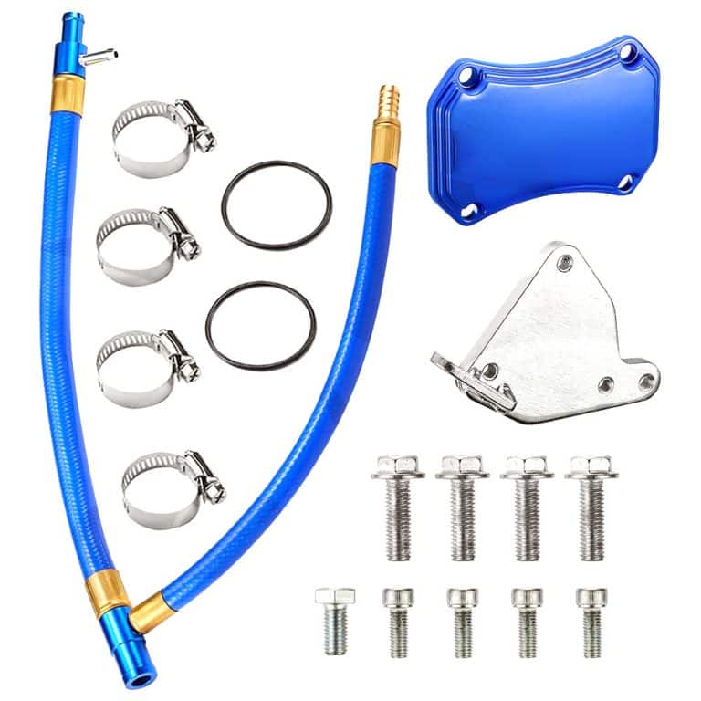 2011-2016 GMC Chevy 6.6L Duramax EGR Valve Cooler Delete Kit Black Off ...
