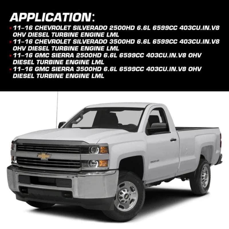 2011-2016 GMC Chevy 6.6L Duramax EGR Valve Cooler Delete Kit Black Off ...