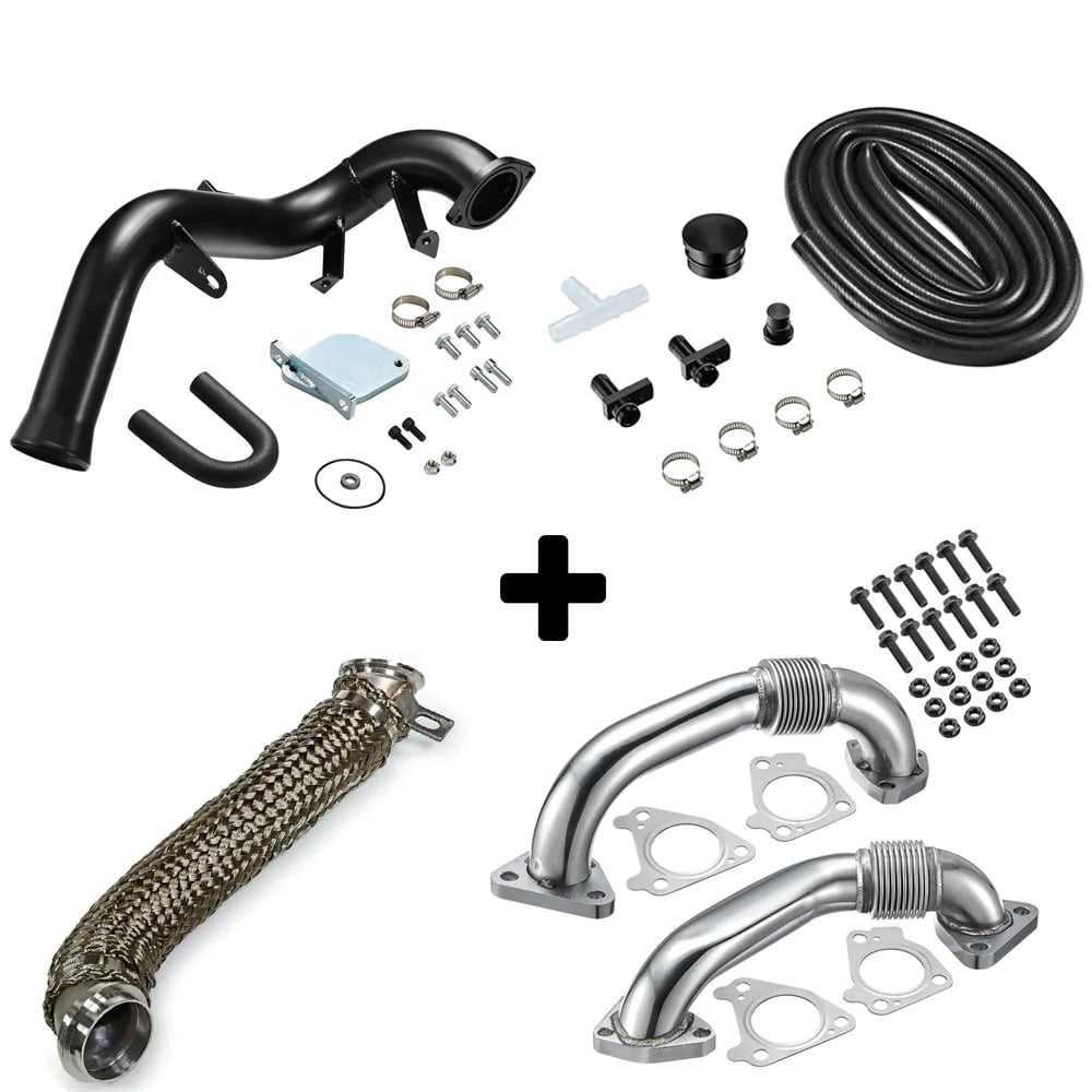 EGR/CCV PCV Reroute Delete 2007.5-2010 LMM 6.6L Duramax All-in-One Kit ...