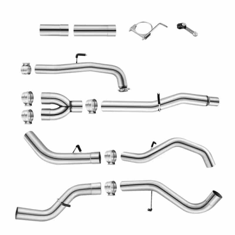 5'' Downpipe Back Duals LML 6.6L Duramax DPF Delete Race Pipe GM 2500/ ...